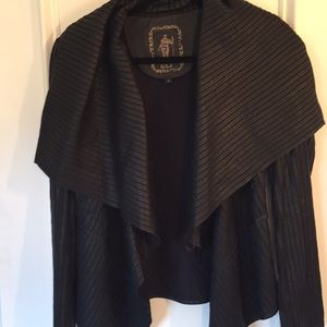 My Tribe | Jackets & Coats | My Tribe Leather Striped Jacket Size Small ...